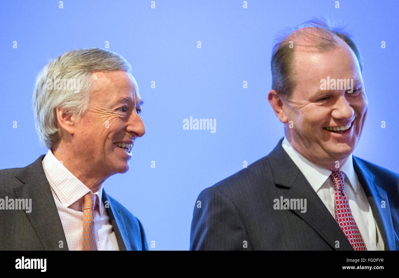 Franz M. Haniel (L), chairman of the board of the Metro Group and ...