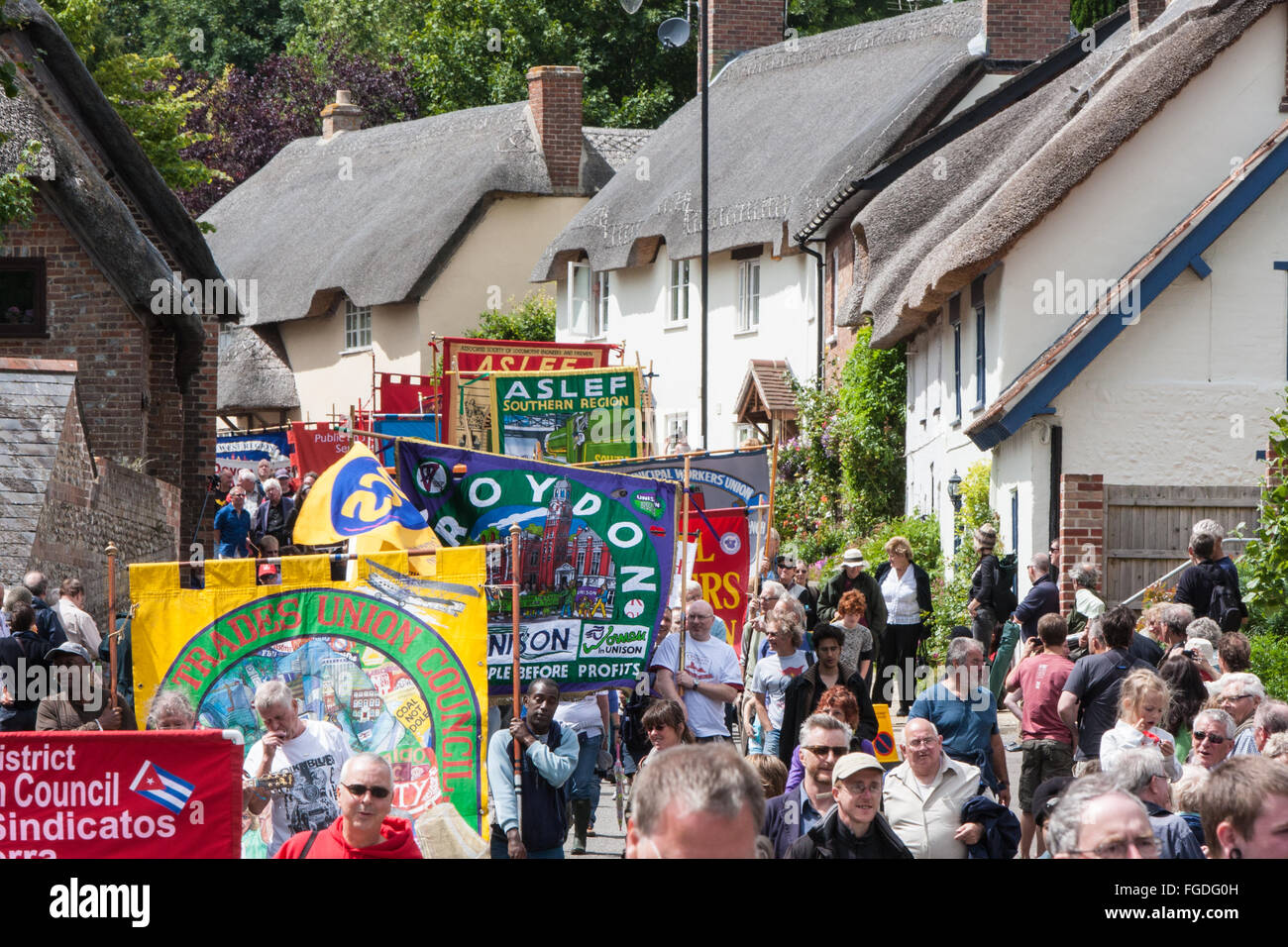 At Tolpuddle Martyrs Festival.Trade Union gathering rally held annually ...
