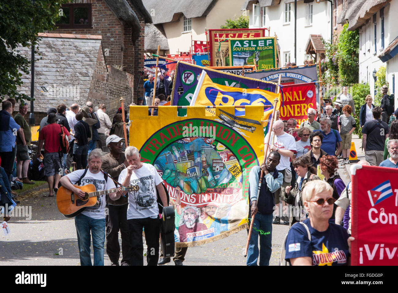 At Tolpuddle Martyrs Festival.Trade Union gathering rally held annually ...