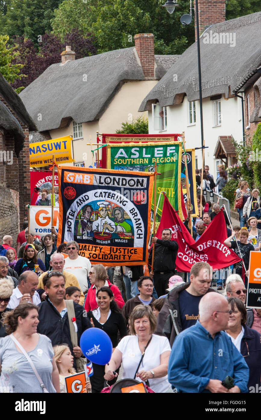 At Tolpuddle Martyrs Festival.Trade Union gathering rally held annually ...