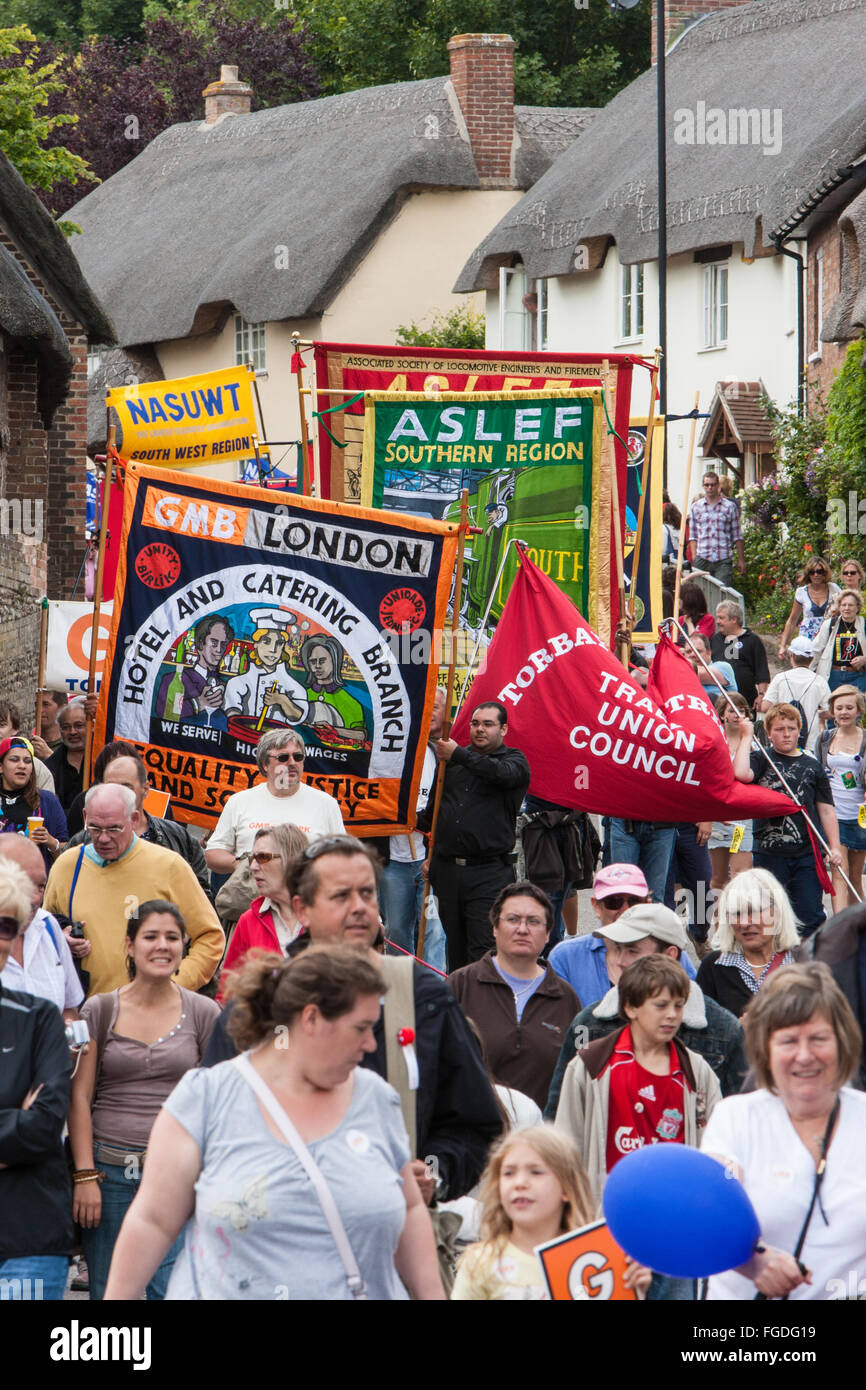At Tolpuddle Martyrs Festival.Trade Union gathering rally held annually ...