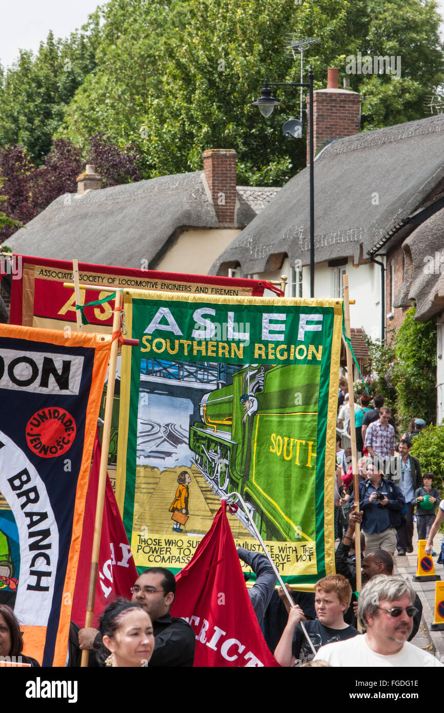 At Tolpuddle Martyrs Festival.Trade Union gathering rally held annually ...
