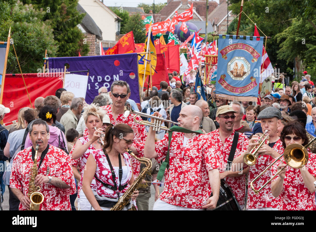At Tolpuddle Martyrs Festival.Trade Union gathering rally held annually ...