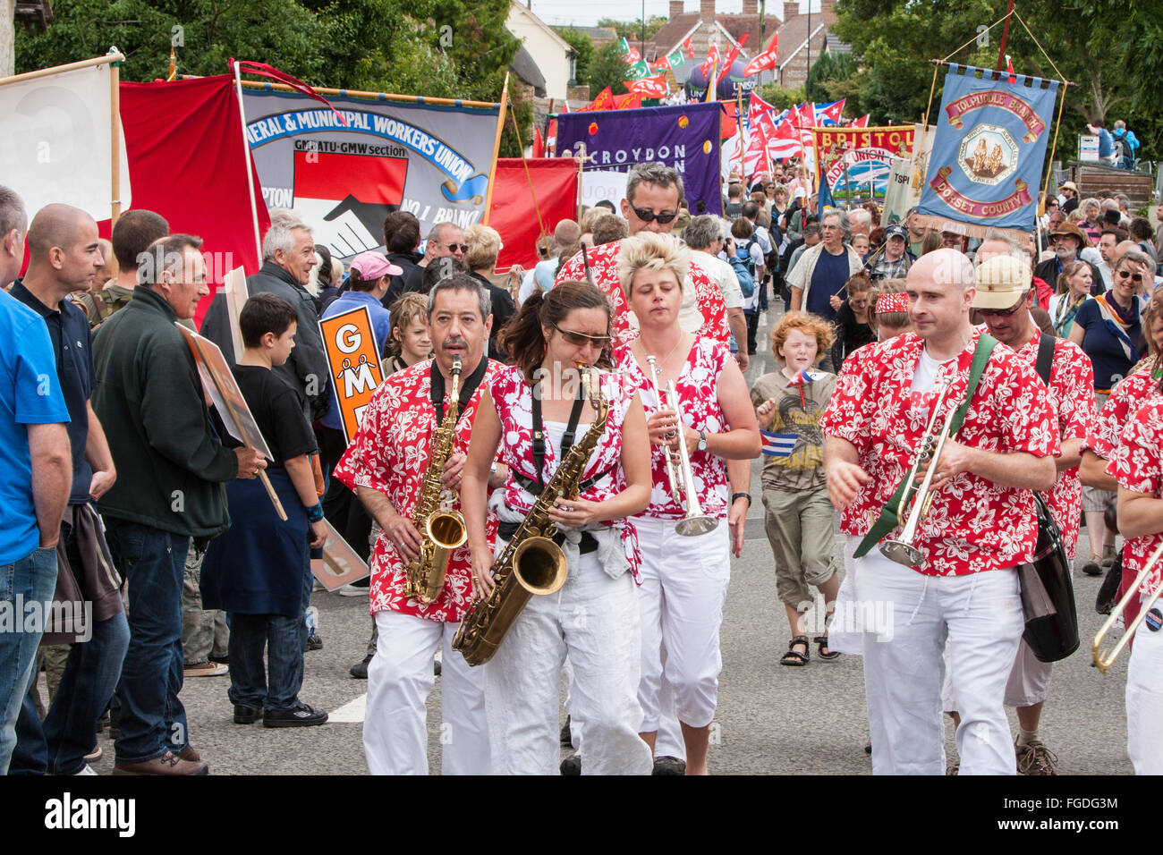 At Tolpuddle Martyrs Festival.Trade Union gathering rally held annually ...