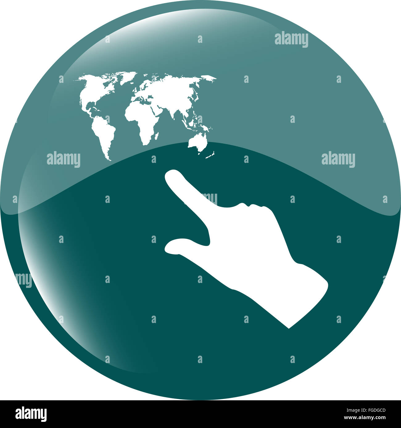 icon with people hand and world map sign. Arrows symbol. Icon for App ...