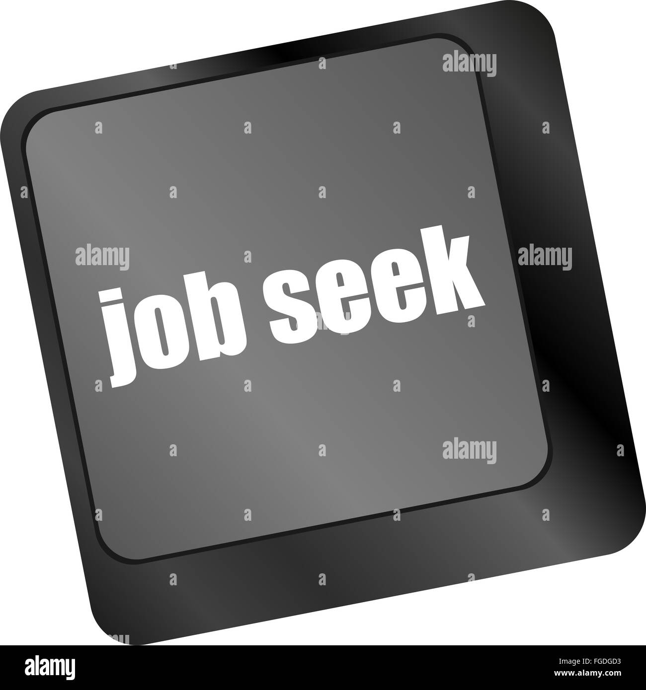Keyboard key with enter button job seek, business concept Stock Photo ...