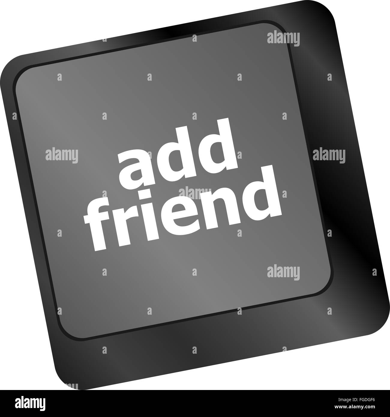 Keyboard with add friend button, social network concept Stock Photo - Alamy