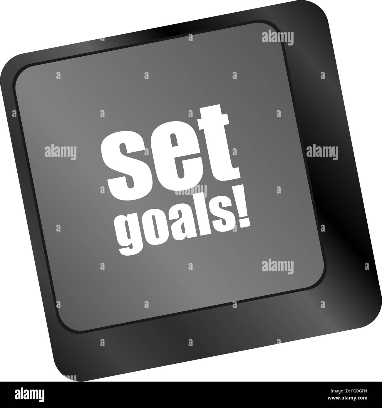 set goals button on keyboard - business concept Stock Photo - Alamy