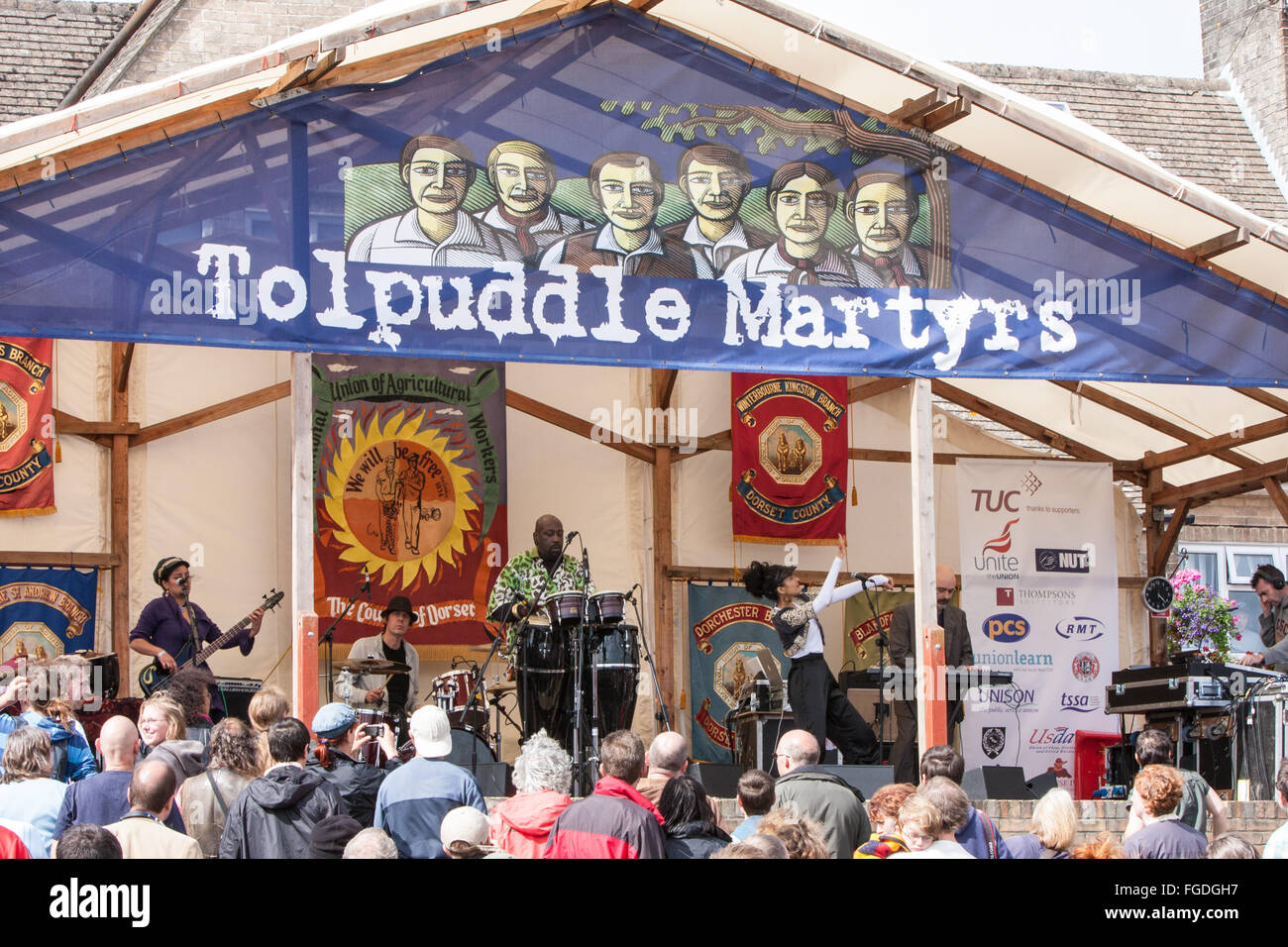 At Tolpuddle Martyrs Festival.Trade Union gathering rally held annually ...