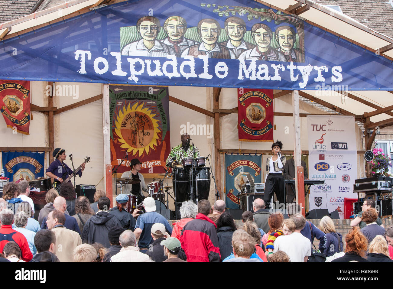 At Tolpuddle Martyrs Festival.Trade Union gathering rally held annually ...