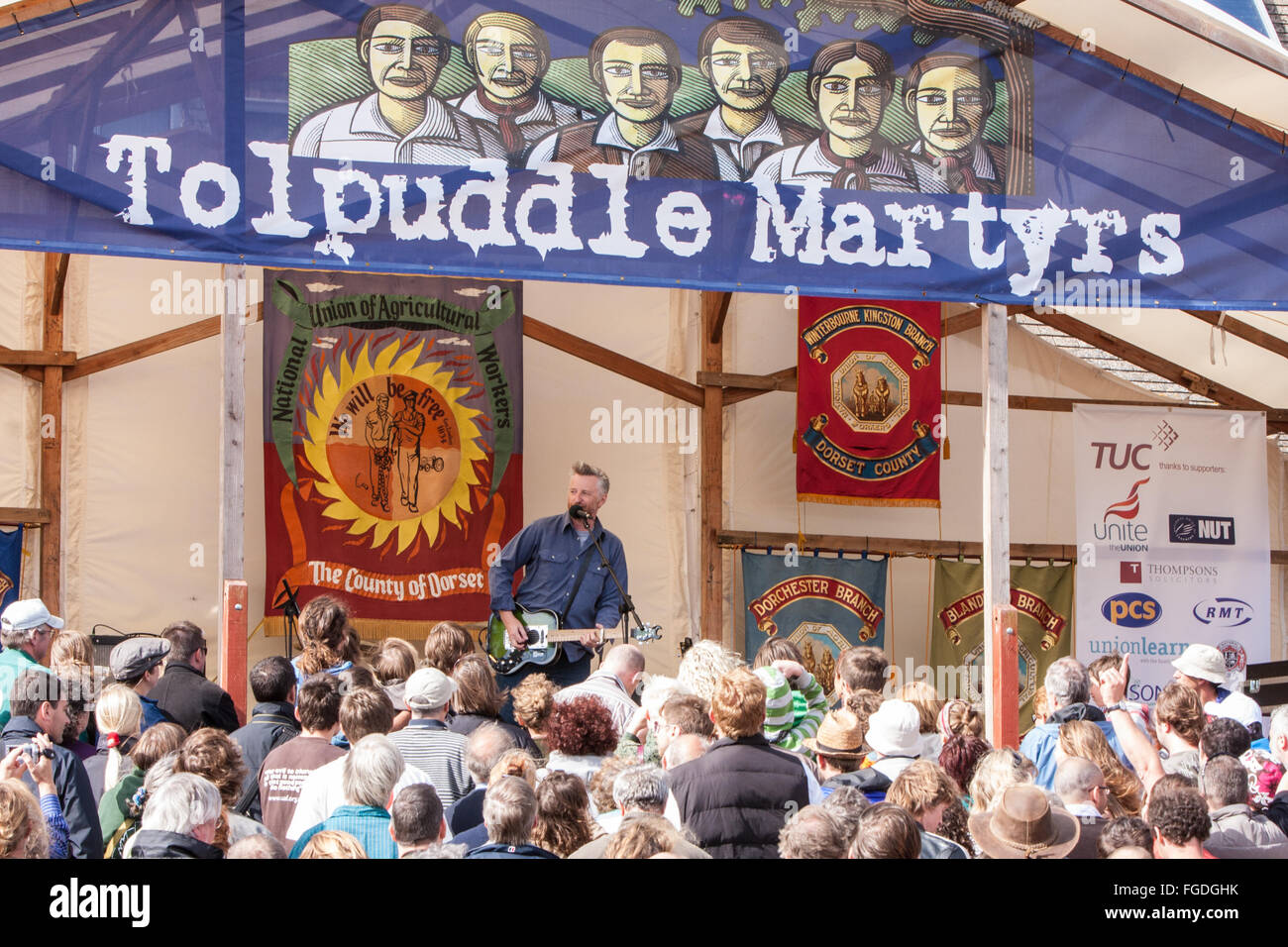 At Tolpuddle Martyrs Festival.Trade Union gathering rally held annually ...