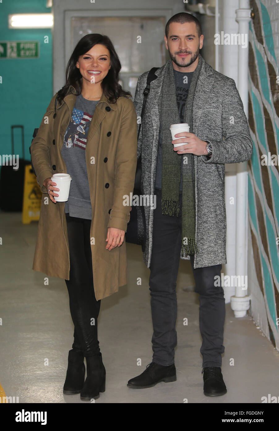 Faye Brooks and Shayne Ward outside ITV Studios Featuring: Faye Brooks ...