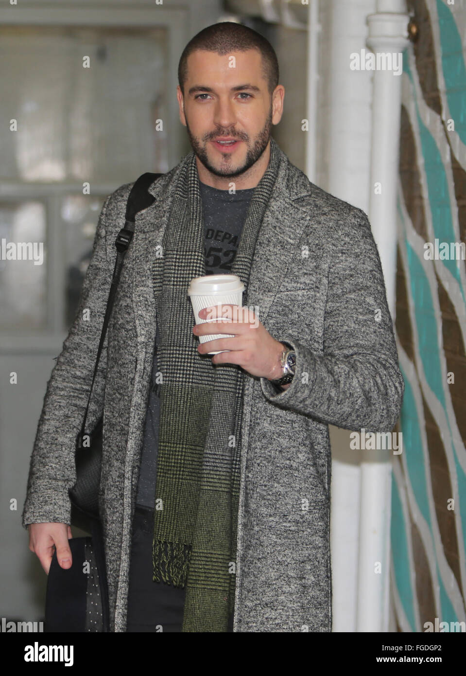 Faye Brooks and Shayne Ward outside ITV Studios Featuring: Faye Brooks ...