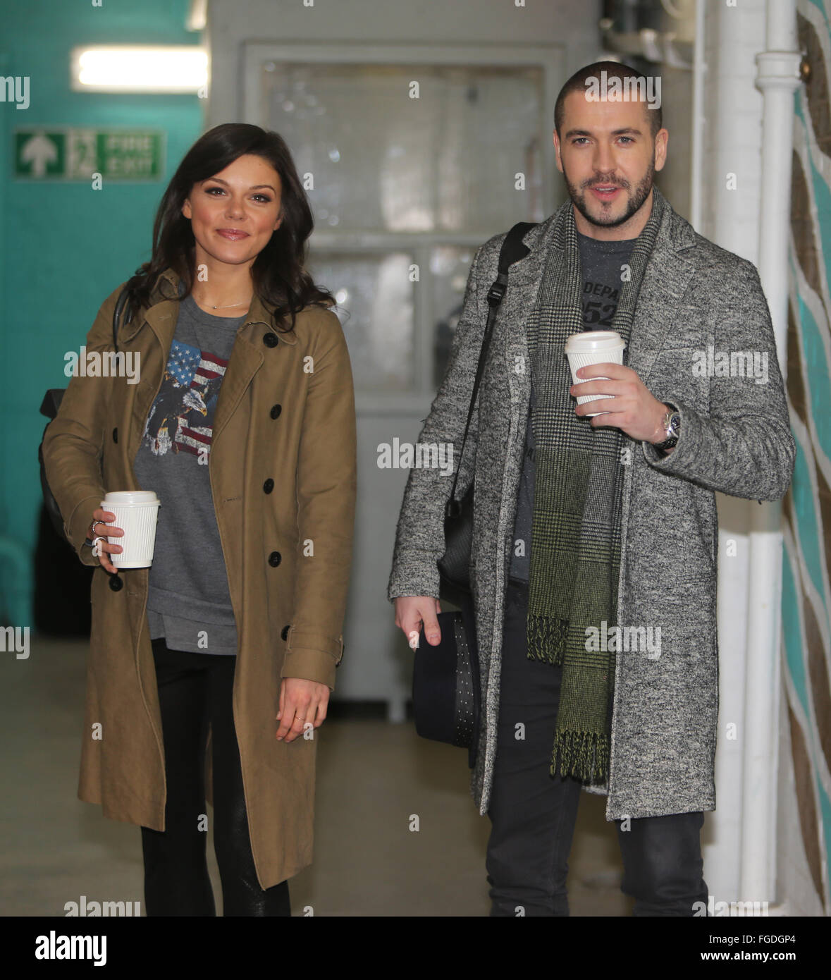 Faye Brooks and Shayne Ward outside ITV Studios Featuring: Faye Brooks ...