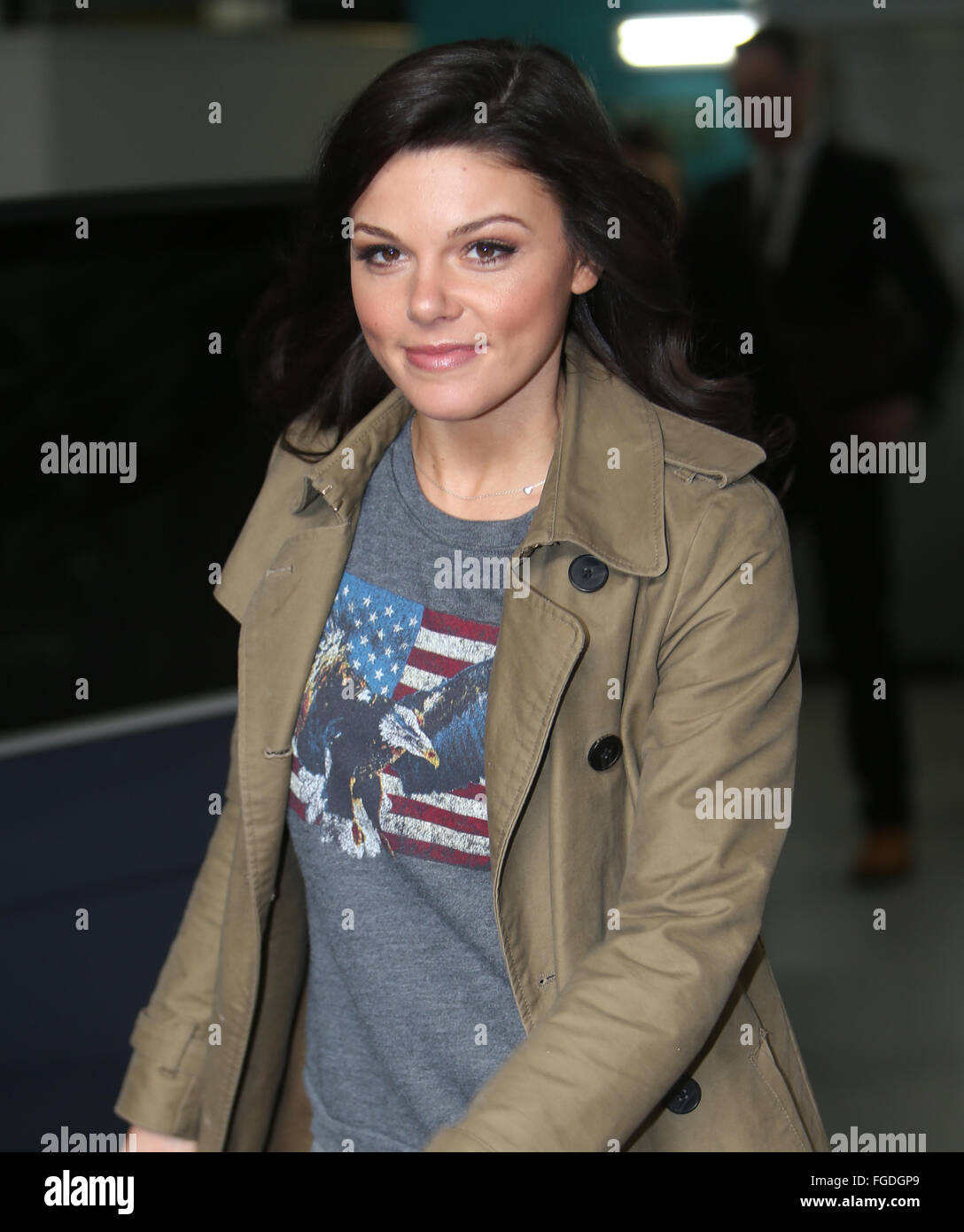 Faye Brooks and Shayne Ward outside ITV Studios Featuring: Faye Brooks ...