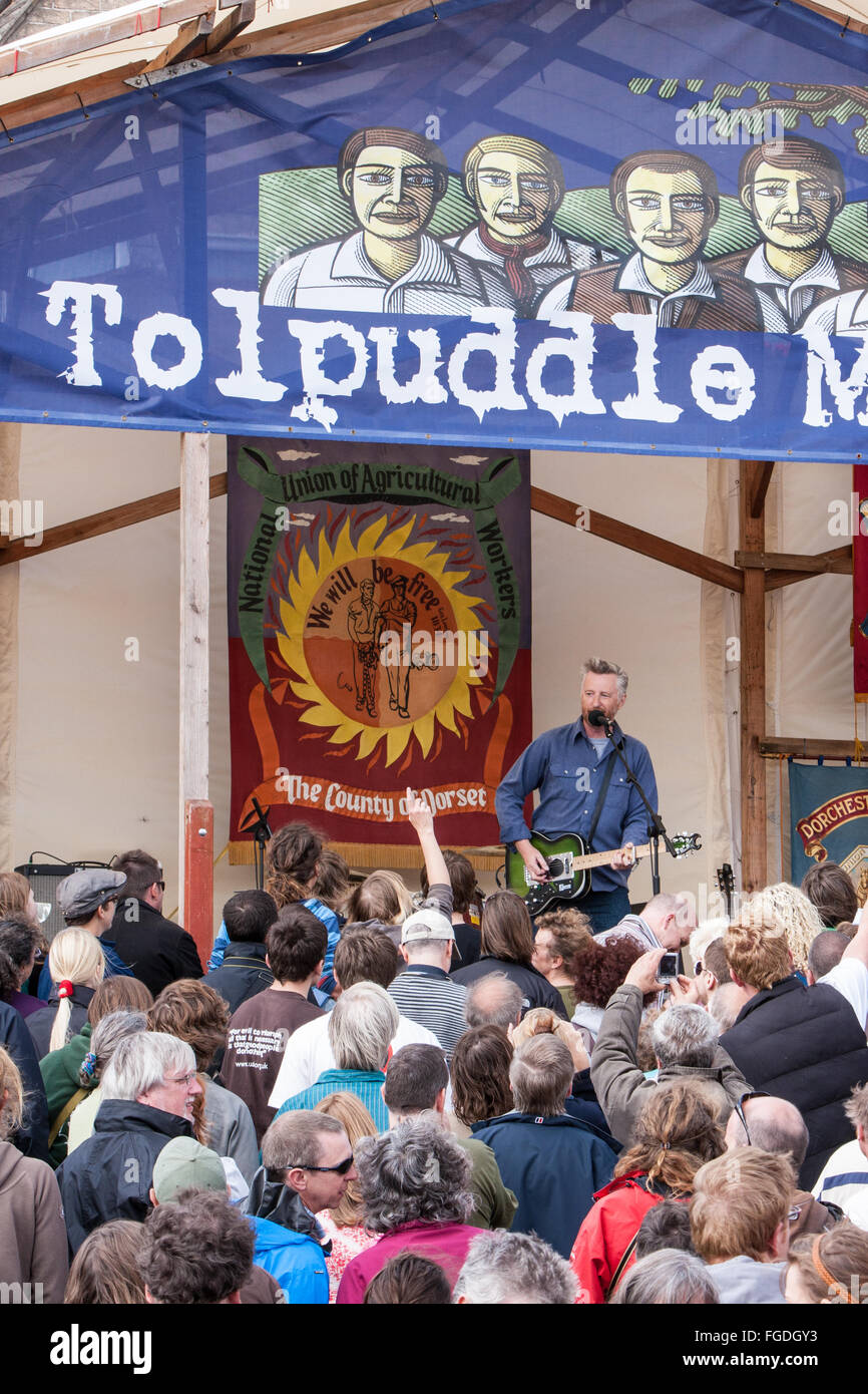 At Tolpuddle Martyrs Festival.Trade Union gathering rally held annually ...