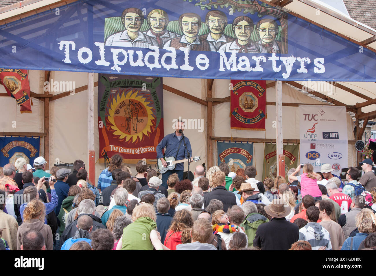 At Tolpuddle Martyrs Festival.Trade Union gathering rally held annually ...