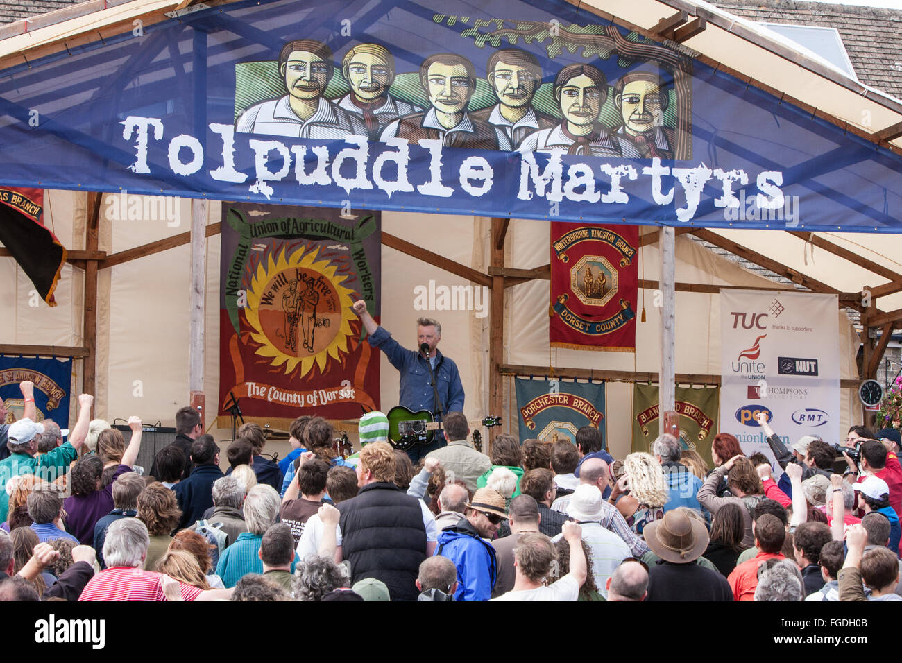 At Tolpuddle Martyrs Festival.Trade Union gathering rally held annually ...