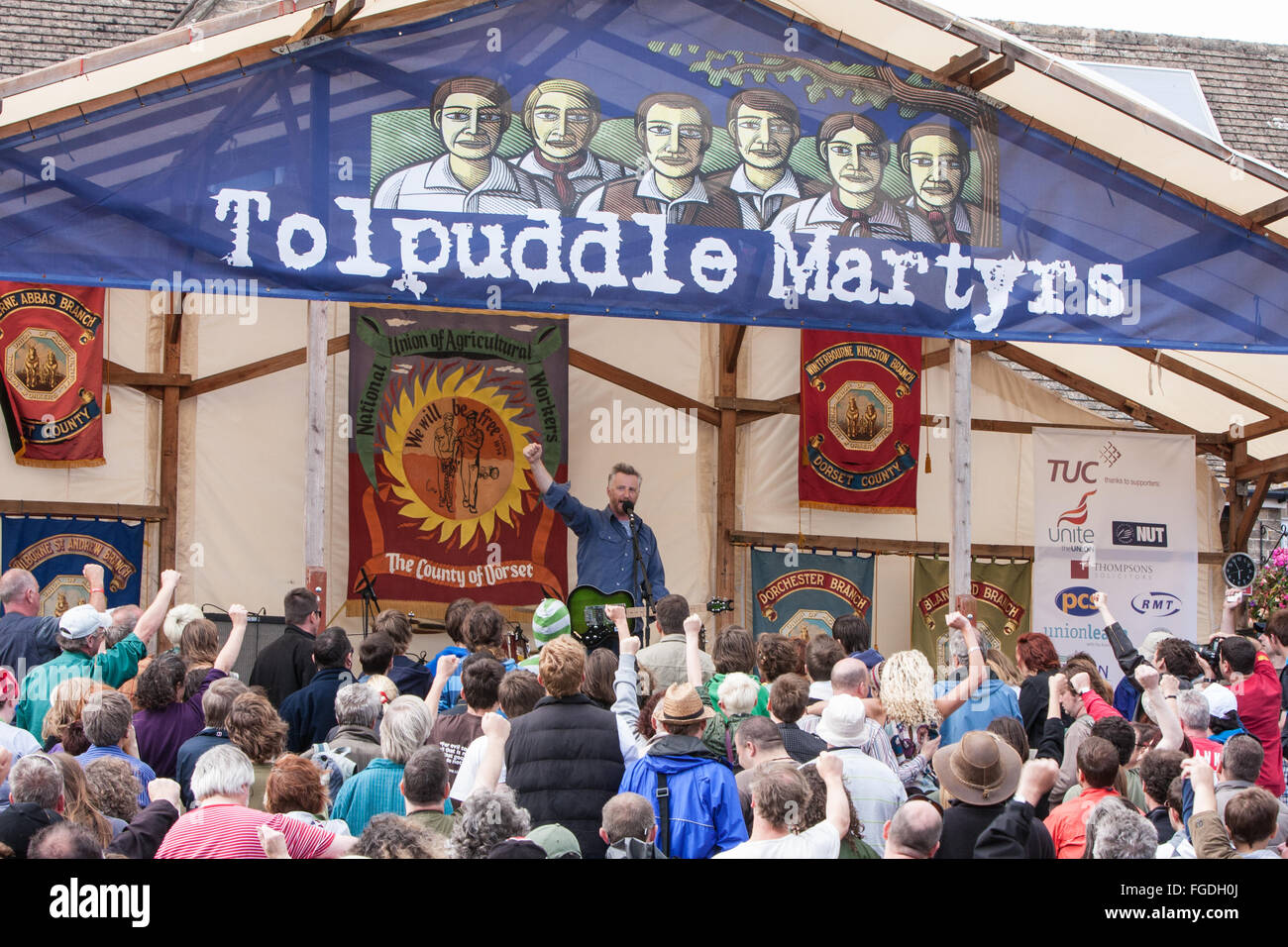 At Tolpuddle Martyrs Festival.Trade Union gathering rally held annually ...