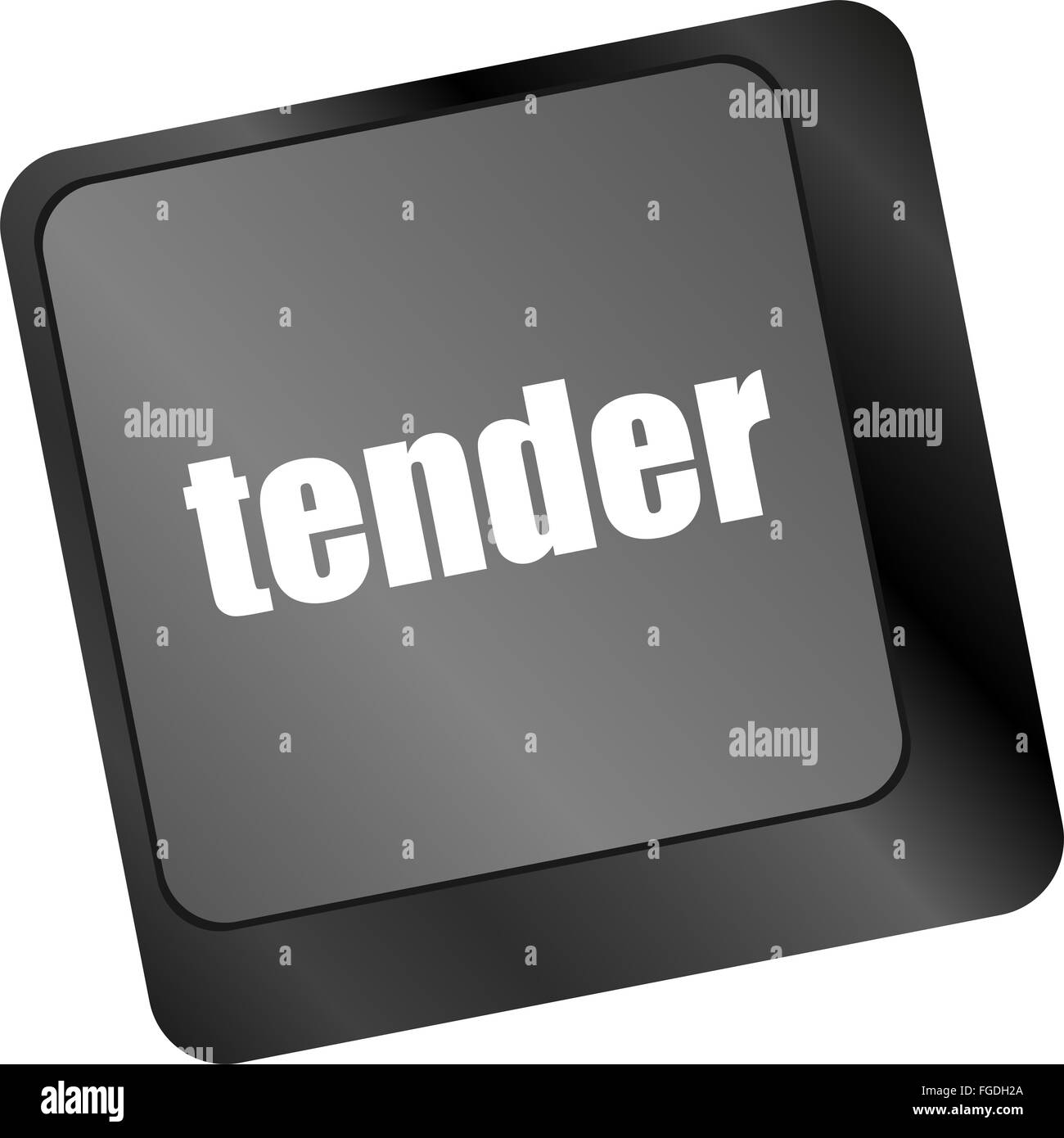 Button on Modern Computer Keyboard with Word tender, business concept ...