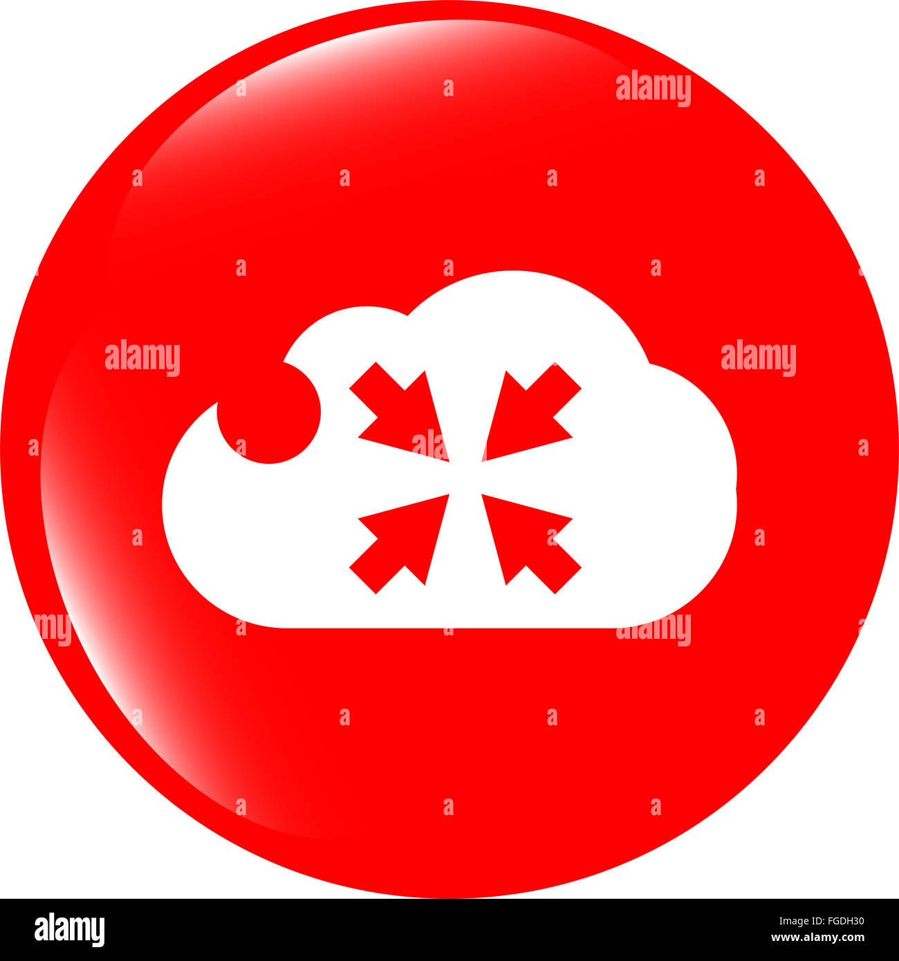 abstract cloud icon. full screen upload button. Load symbol. Round ...