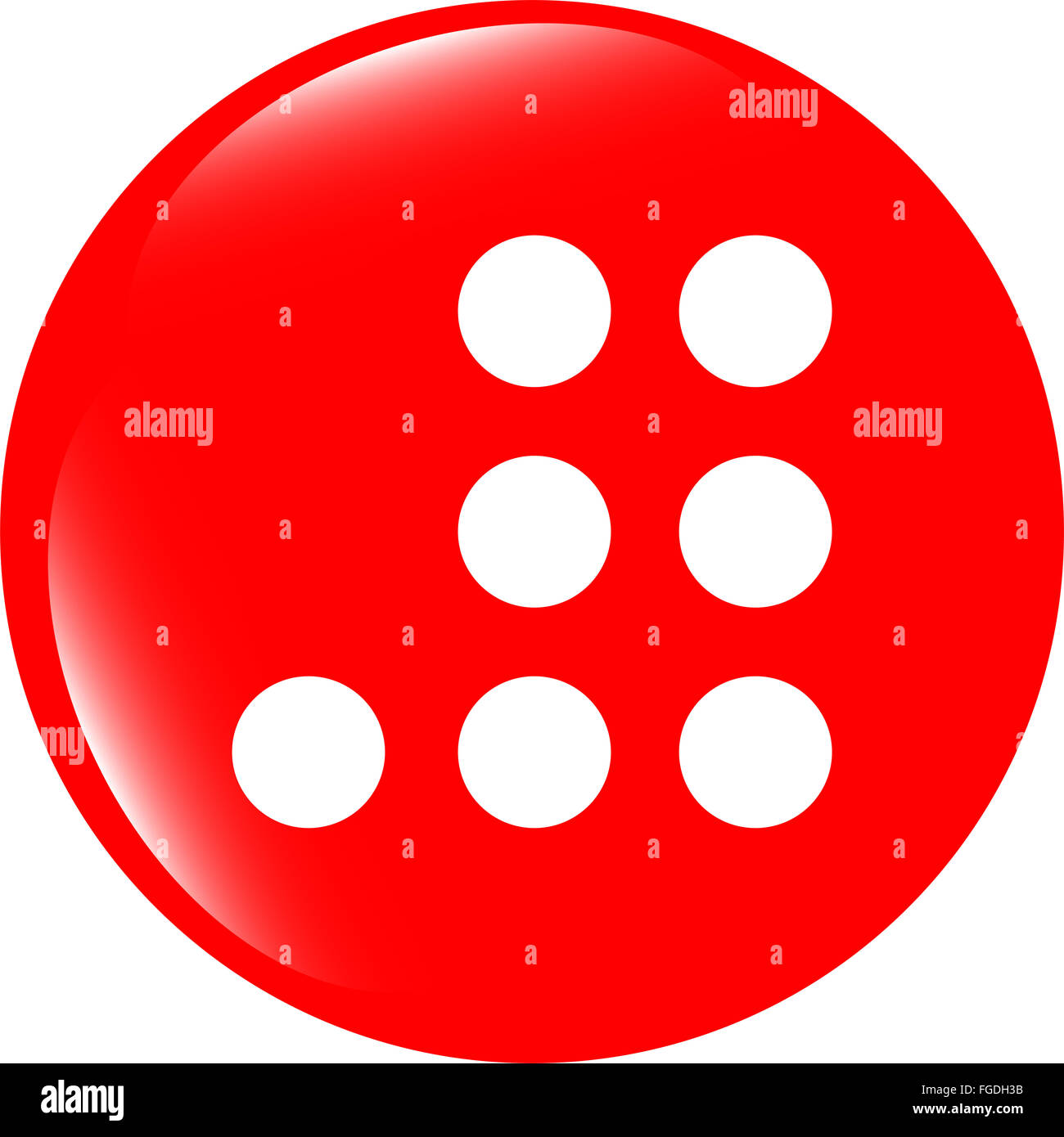 Empty white abstract circles on web button (icon) isolated on white ...