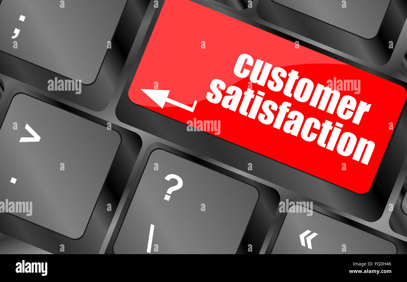 customer satisfaction key word on computer keyboard Stock Photo - Alamy
