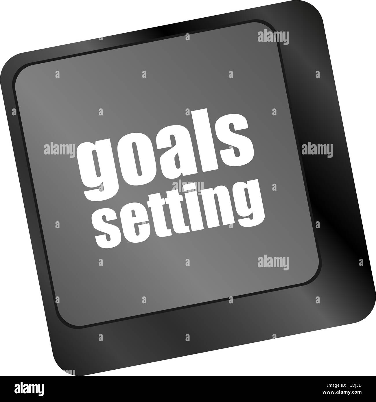 Goals setting button on keyboard with soft focus Stock Photo - Alamy
