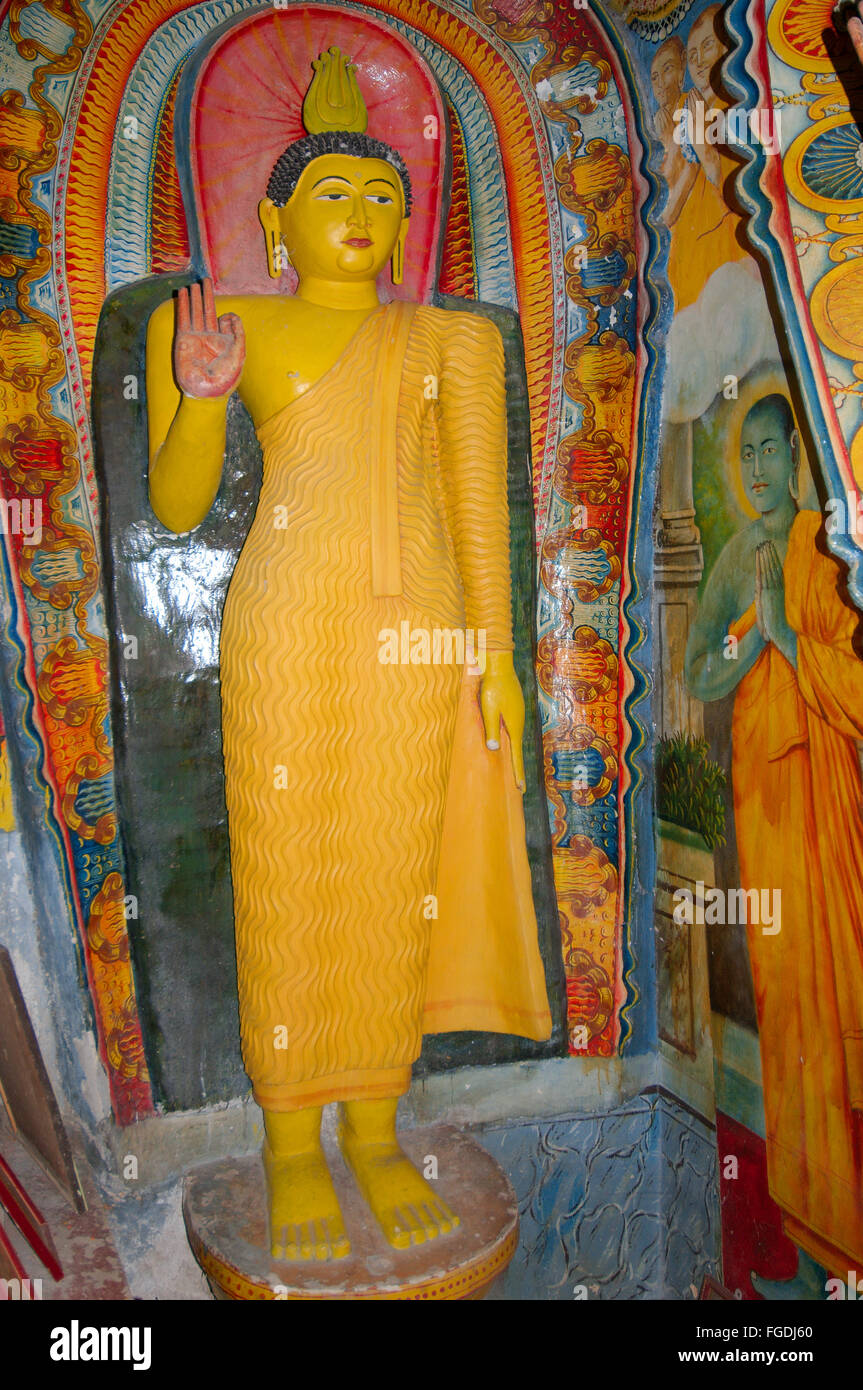 Statue of Buddhist god Krishna in Kumara Kanda Kumara Maha Viharaya or ...