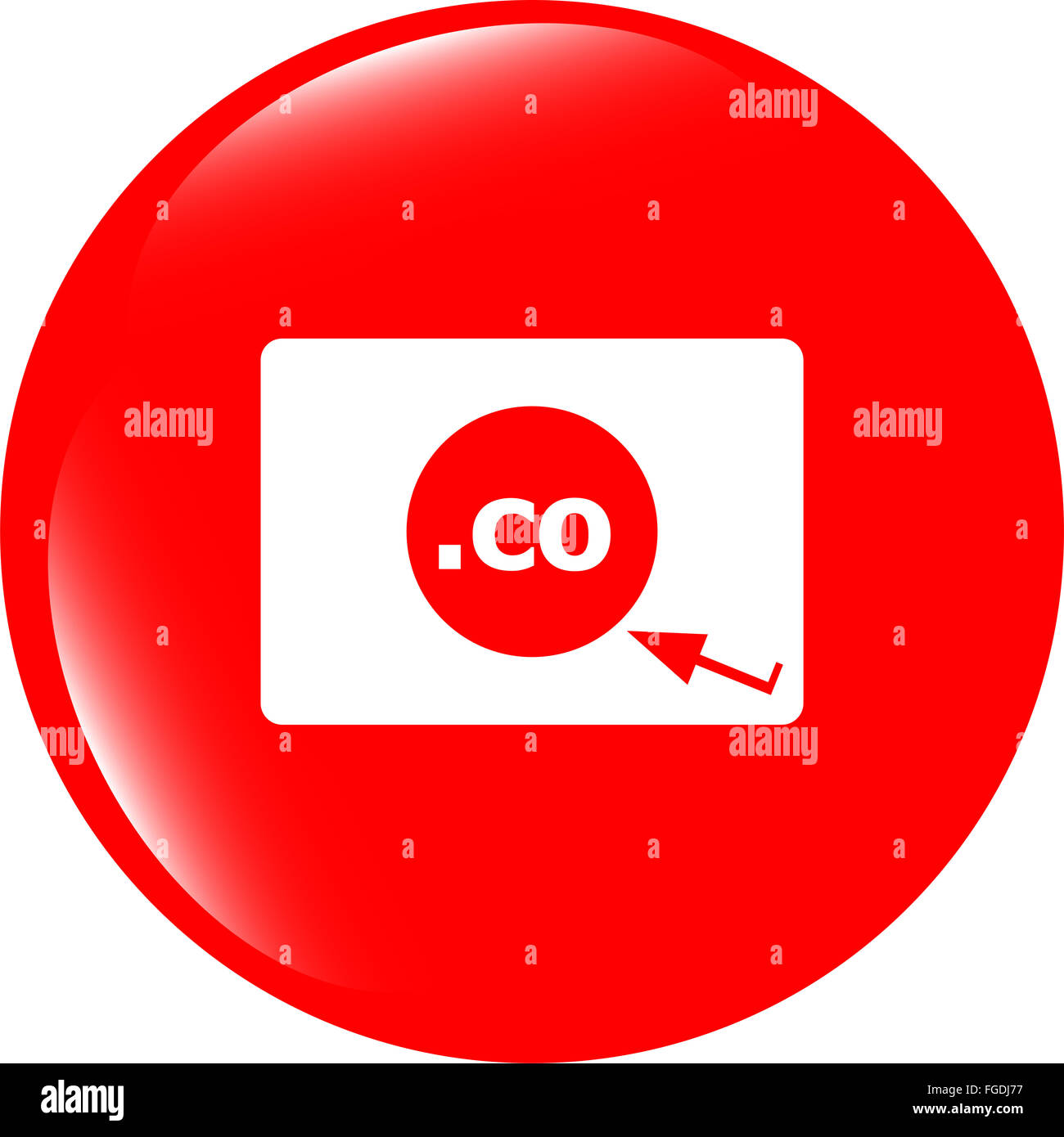 Domain CO sign icon. Top-level internet domain symbol Stock Photo - Alamy