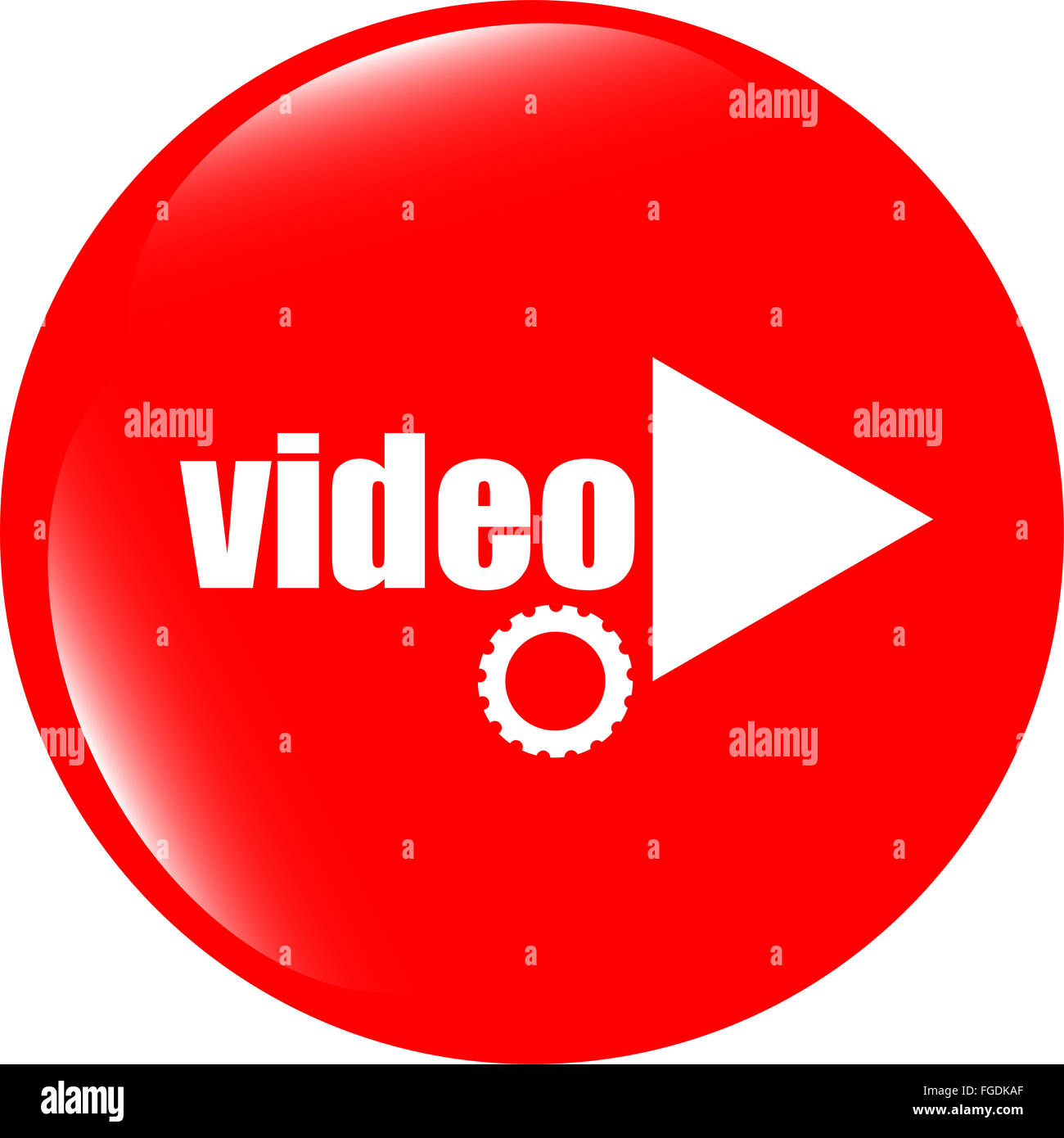 video play button (icon) over white background Stock Photo - Alamy