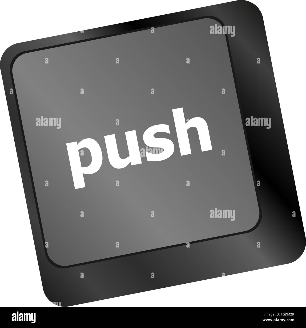 push key on computer keyboard, business concept Stock Photo - Alamy