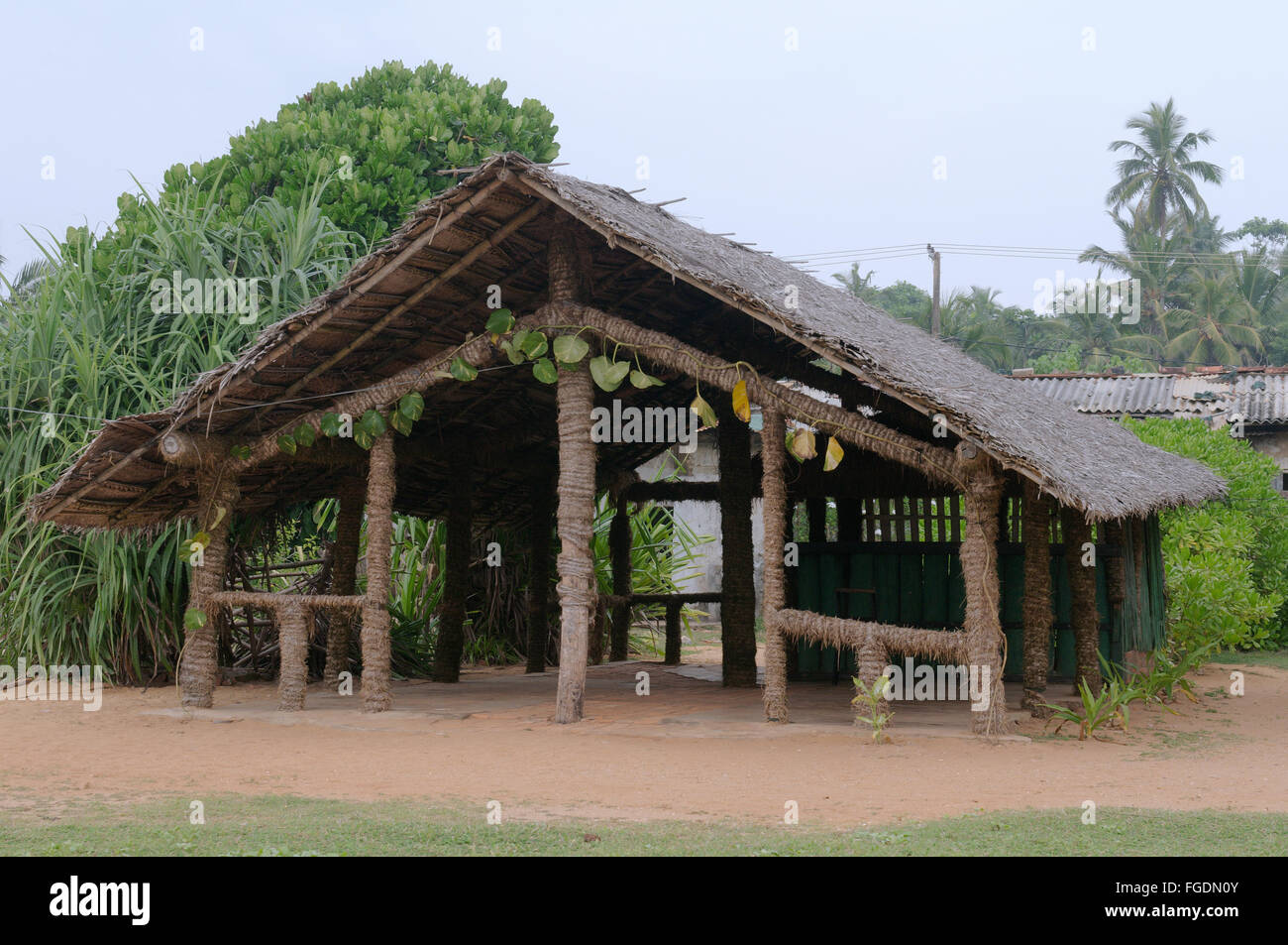 Old shack on the beach, Hikkaduwa, Sri Lanka, South Asia Stock Photo ...