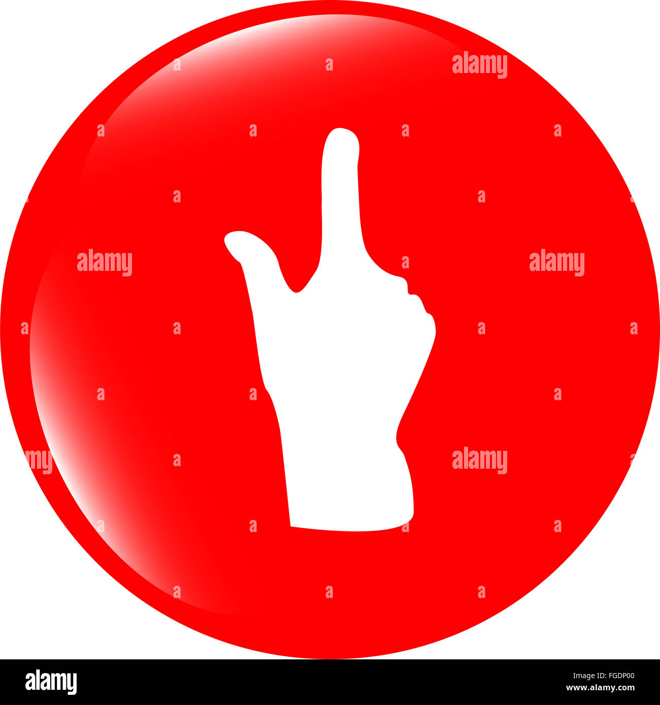 Like hand web icon, web button isolated on white Stock Photo - Alamy
