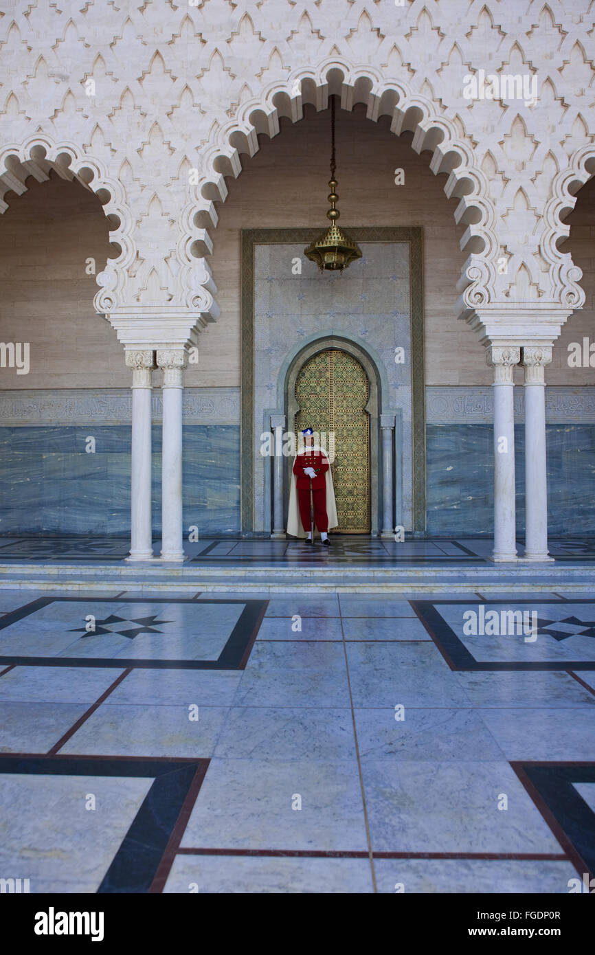Remains of the Hassan mosque's prayer hall and Mausoleum of Mohammed ...