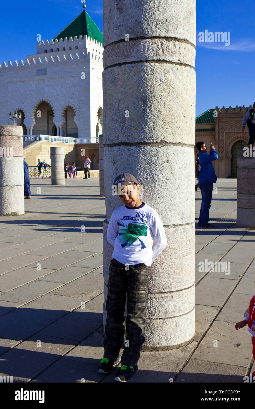 Remains of the Hassan mosque's prayer hall and Mausoleum of Mohammed ...