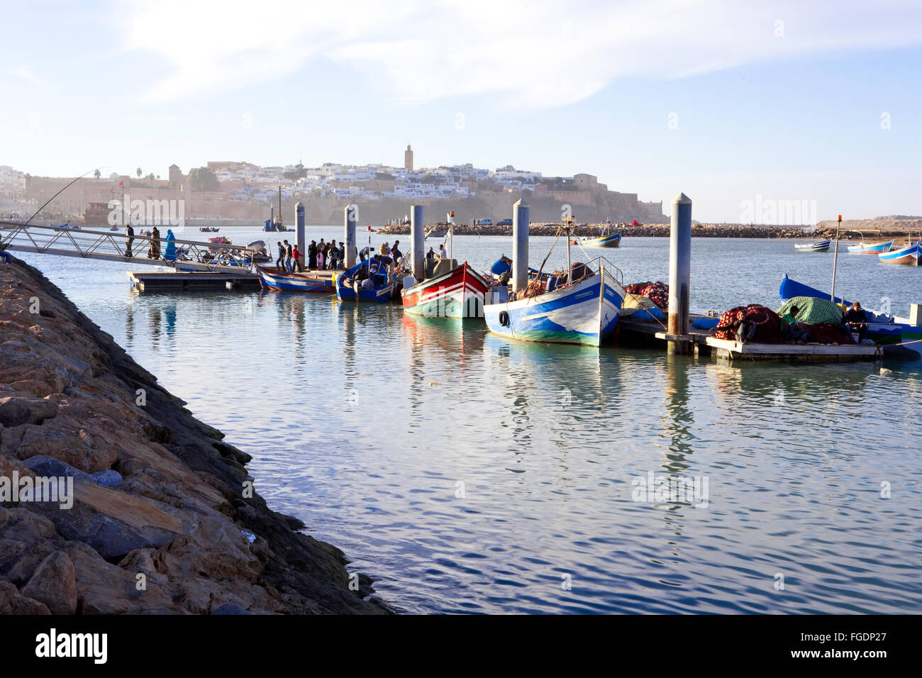 Remains of the Hassan mosque's prayer hall and Mausoleum of Mohammed ...