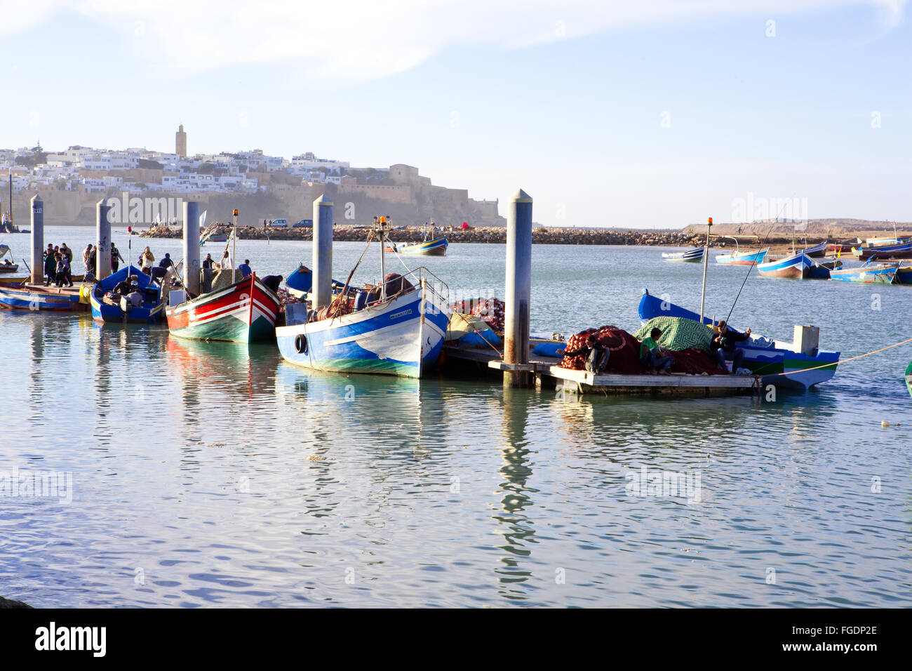 Remains of the Hassan mosque's prayer hall and Mausoleum of Mohammed ...