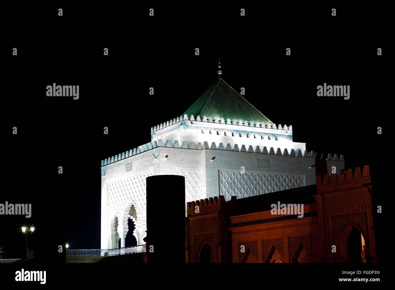 Remains of the Hassan mosque's prayer hall and Mausoleum of Mohammed ...