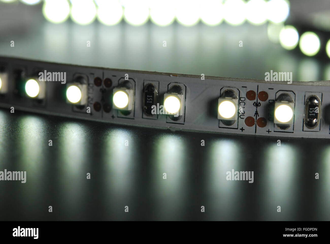 Included Led strip on the black background Stock Photo - Alamy