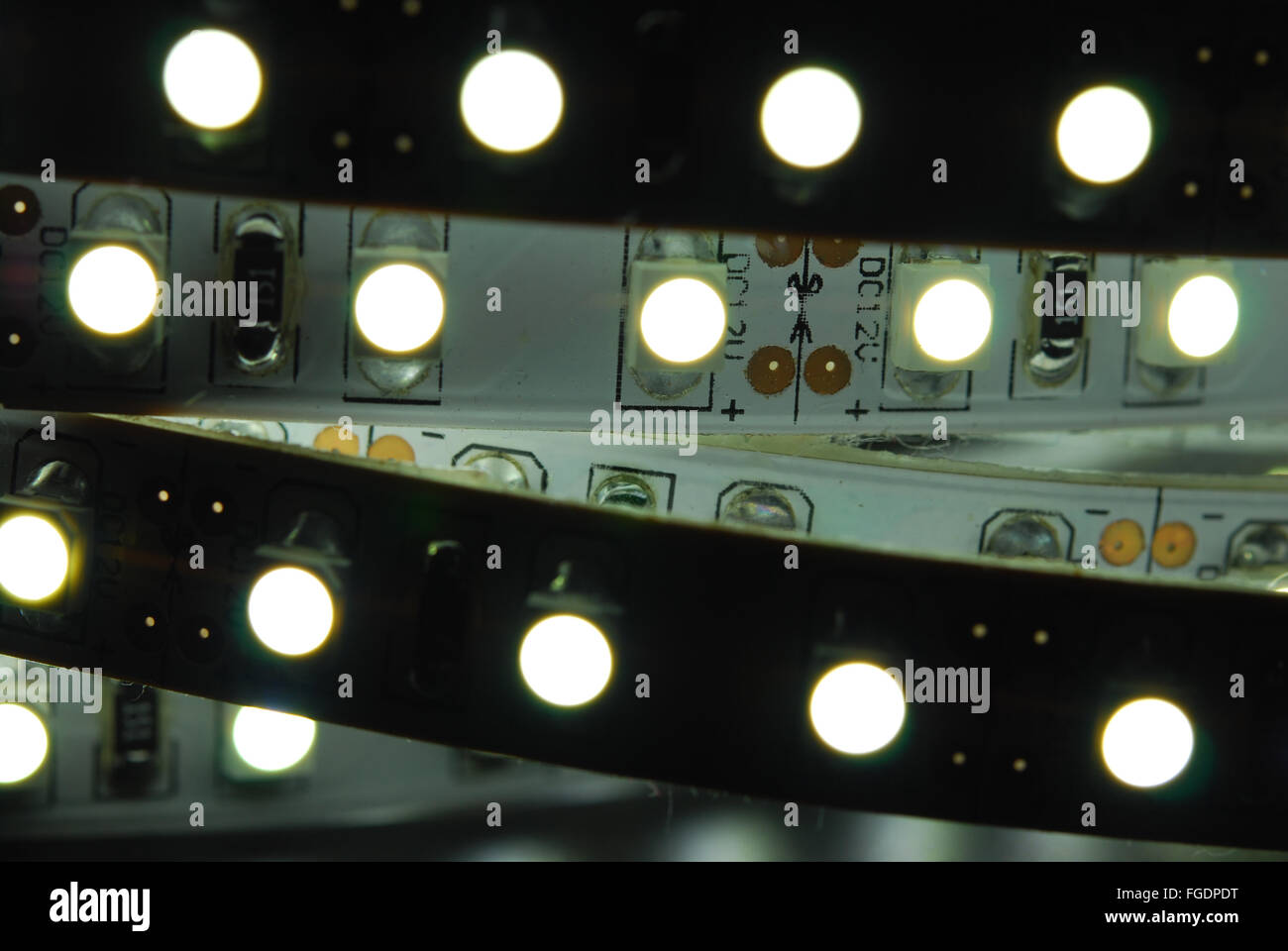 Included Led strip on the black background Stock Photo - Alamy