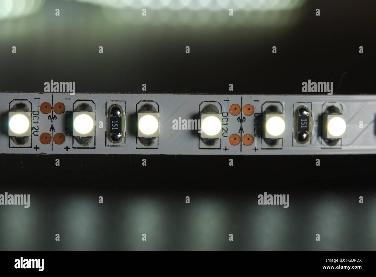 Included Led strip on the black background Stock Photo - Alamy