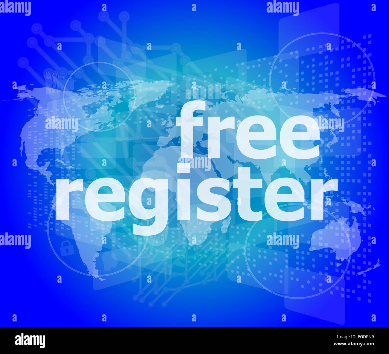 digital background with free registration word. global internet concept ...