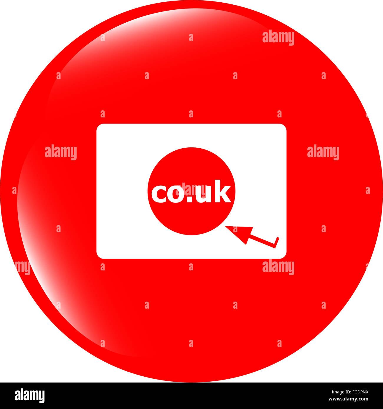 Domain CO.UK sign icon. UK internet subdomain symbol Stock Photo - Alamy