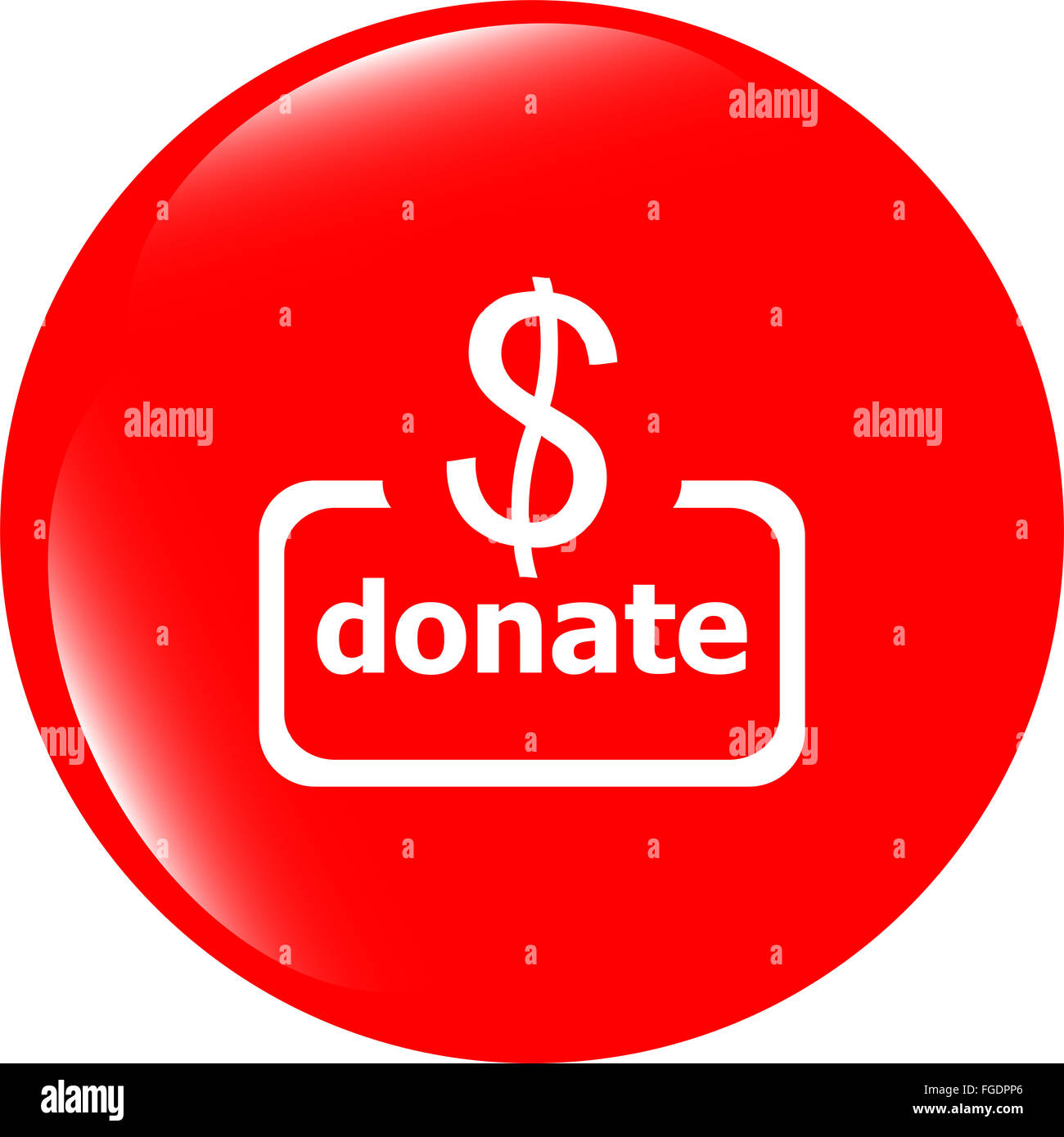 Donate sign icon. Dollar usd symbol. shiny button. Modern UI website ...