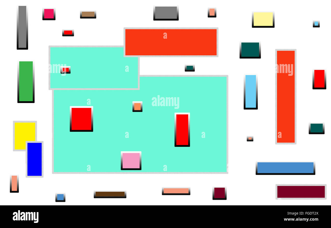 Nice colored rectangles and squares on white background Stock Photo - Alamy