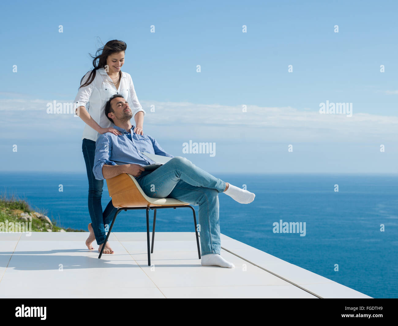 happy young romantic couple have fun relax Stock Photo - Alamy