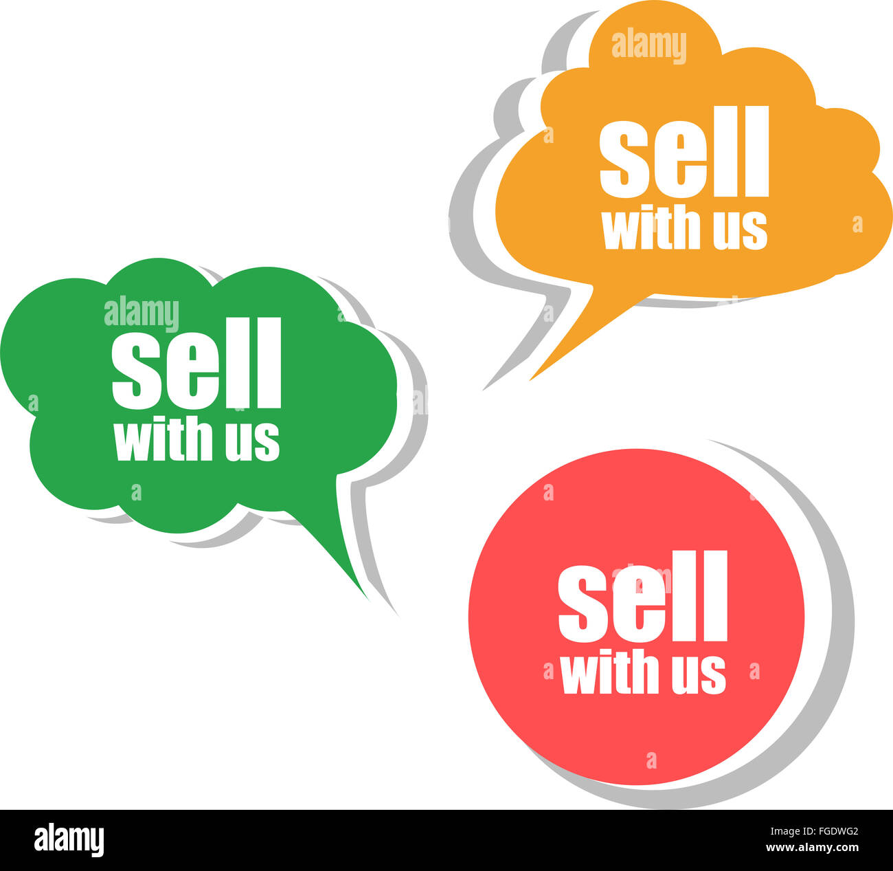 sell with us. Set of stickers, labels, tags. Business banners ...