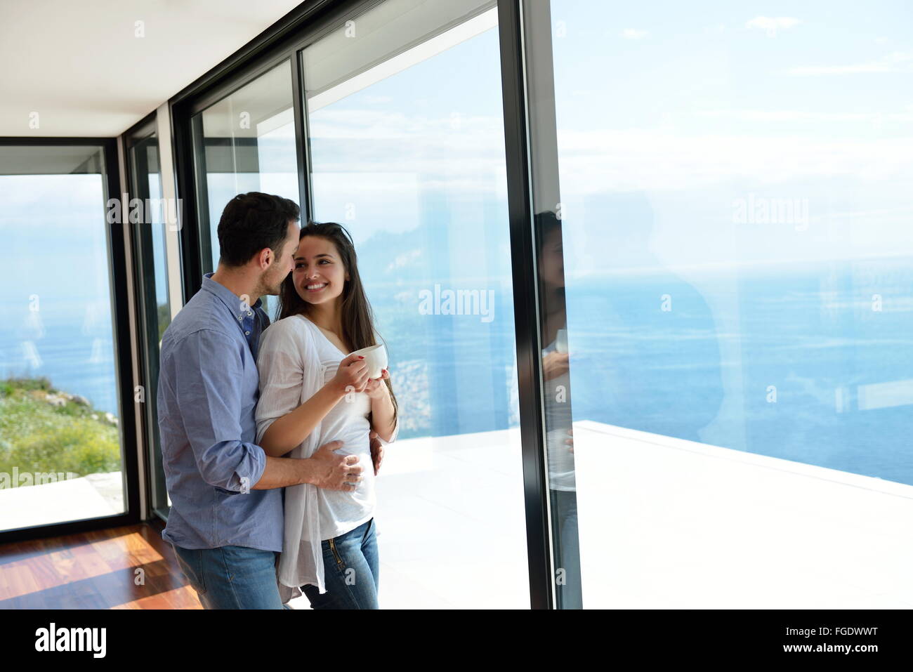 relaxed young couple at home Stock Photo - Alamy