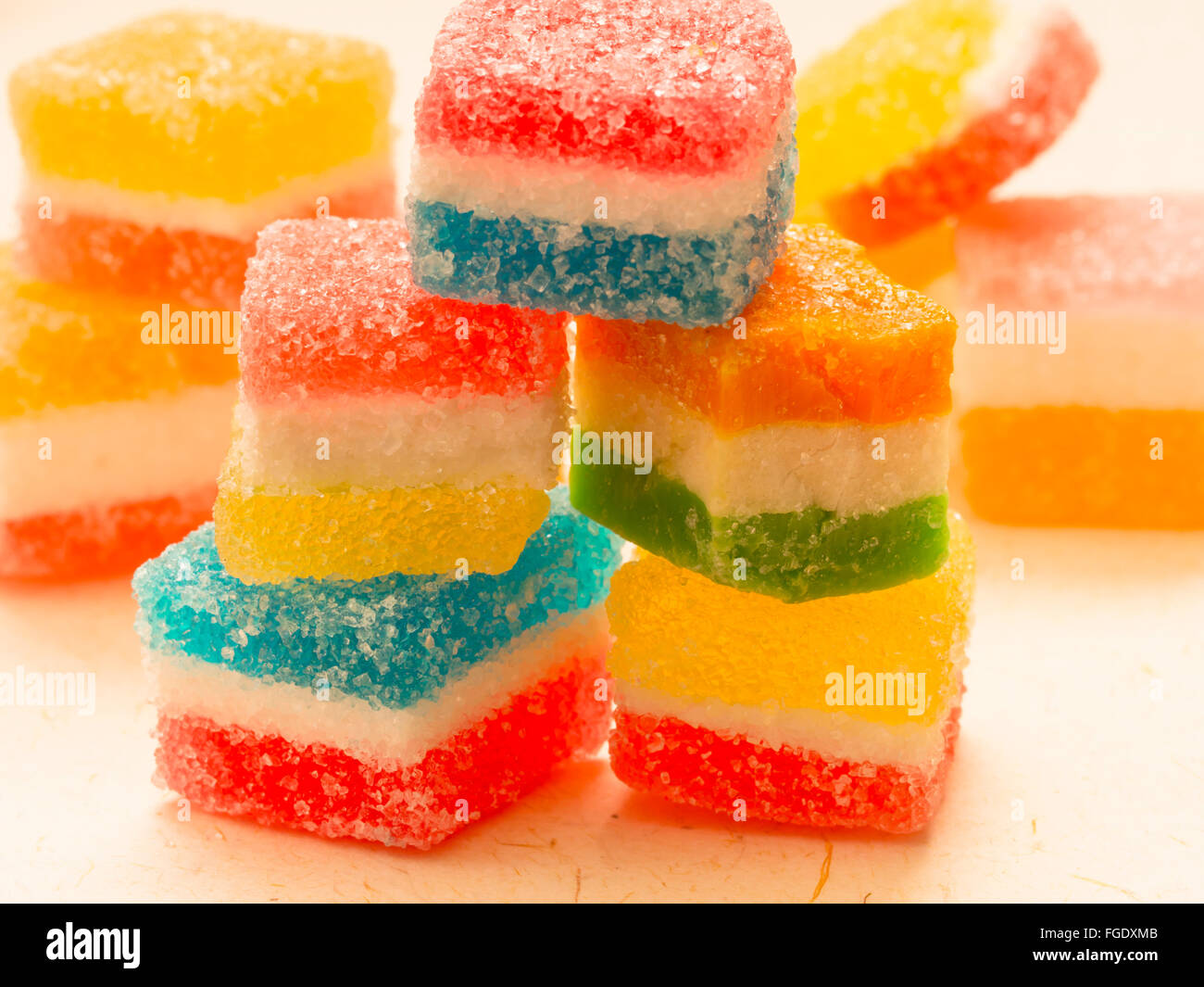 colorful candies with crystal sugar Stock Photo - Alamy